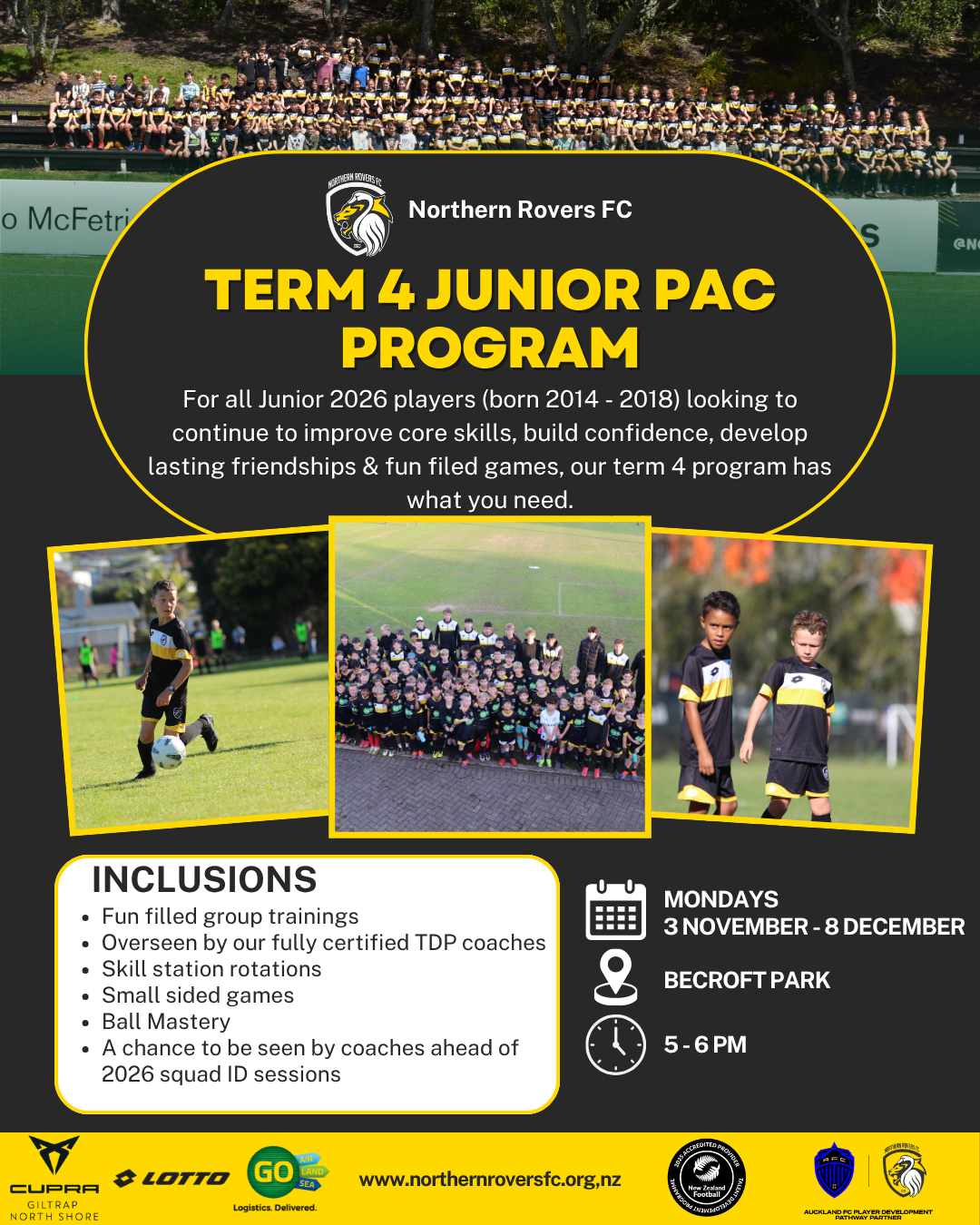 Term 4 Junior Boys Program
